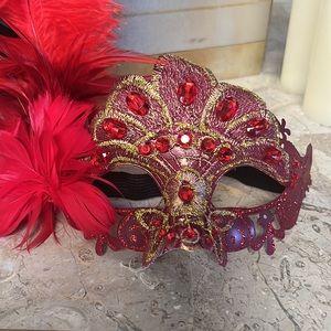 unbranded | Accessories | New Red Holiday Masquerade Mask | Poshmark